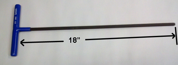 Products :: Hand Tools :: T HANDLE HEX KEY 18in.Lg. 6mm